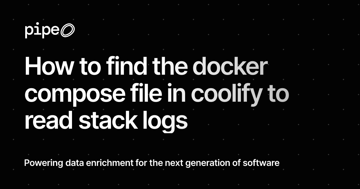 How to find the docker compose file in coolify to read stack logs