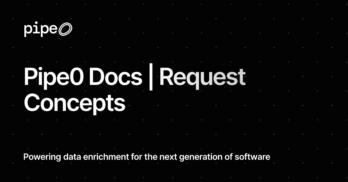 Pipe0 Docs | Request Concepts